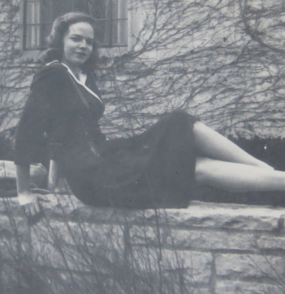 Sexy Coed Shows Her Legs 1950's Snapshot Photo Free - Etsy