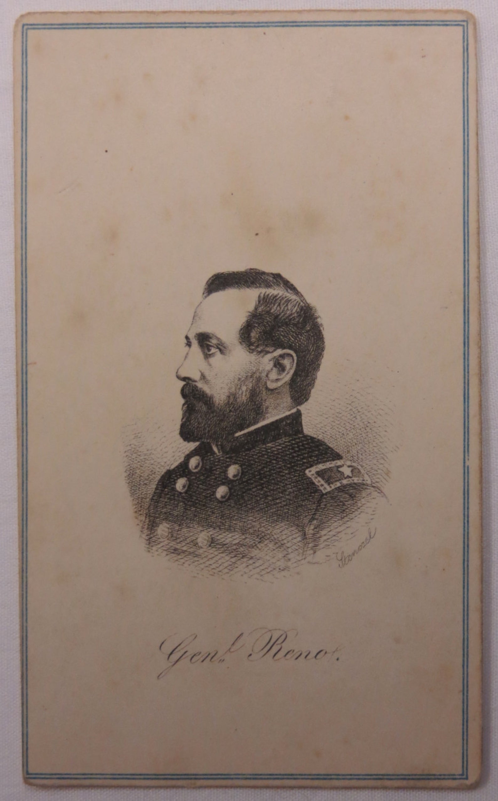 1860's General Reno Civil War CDV Photograph Souvenir Card - Etsy