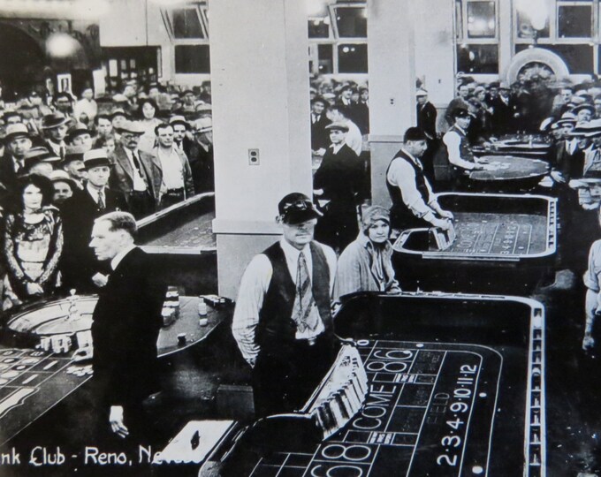 Vintage 1940's Bank Club Reno Nevada Souvenir Photo Free Shipping - Etsy