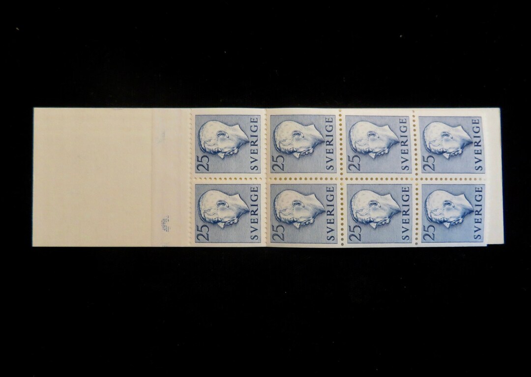 1954 Sweden Scott #461b 25 Ore Complete Booklet Postage Stamps (mint ...