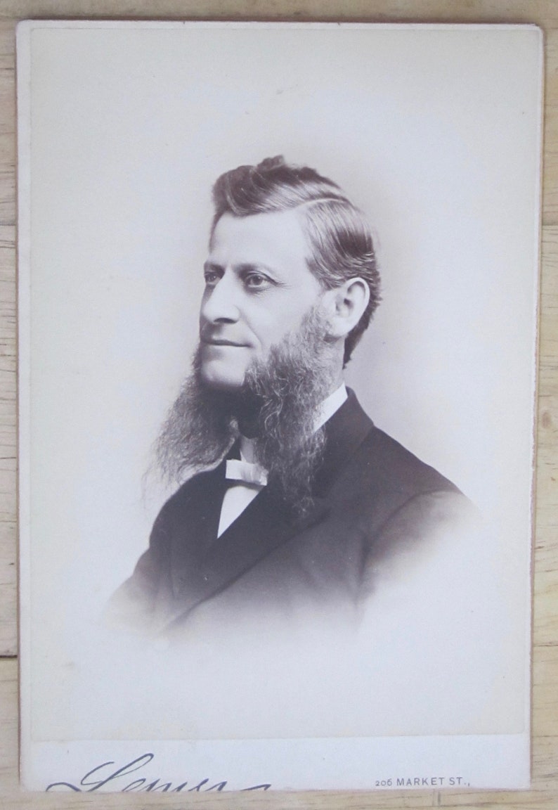 Original 1890's Rev M Rhodes DD Bearded Preacher Man | Etsy