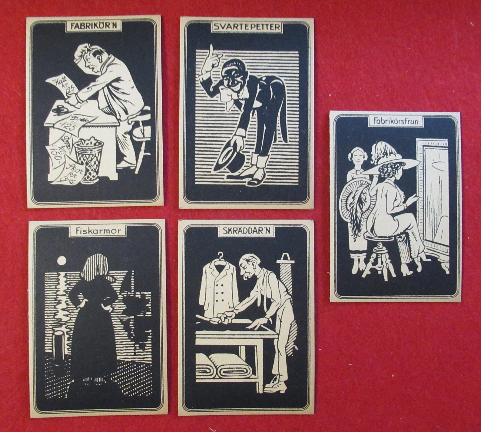 Vintage 1920's Svarte Petter Swedish Playing Card Set | Etsy