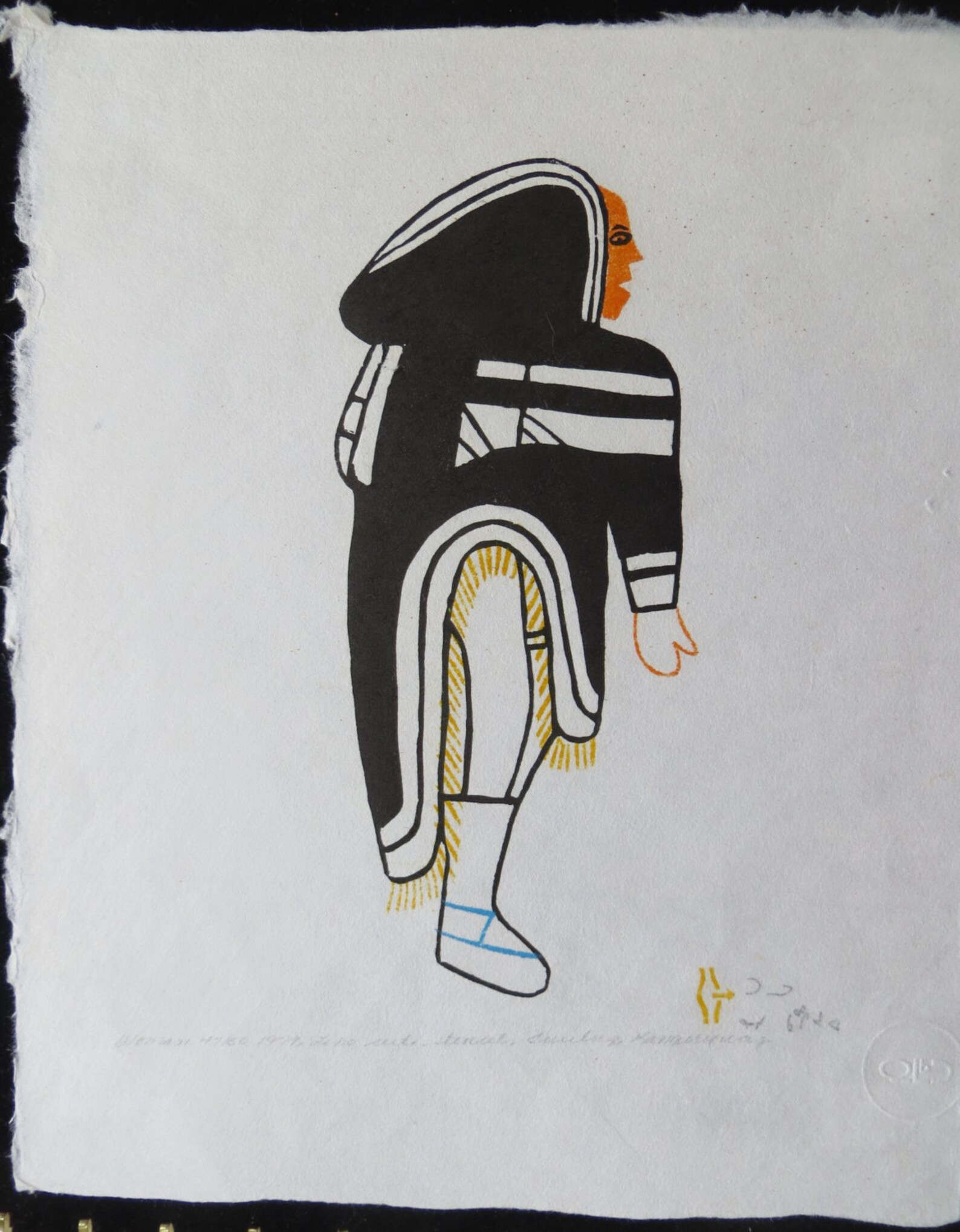 Woman 1979 Inuit Linocut and Stencil by Nancy Kangeryuaq #47/50 - Etsy