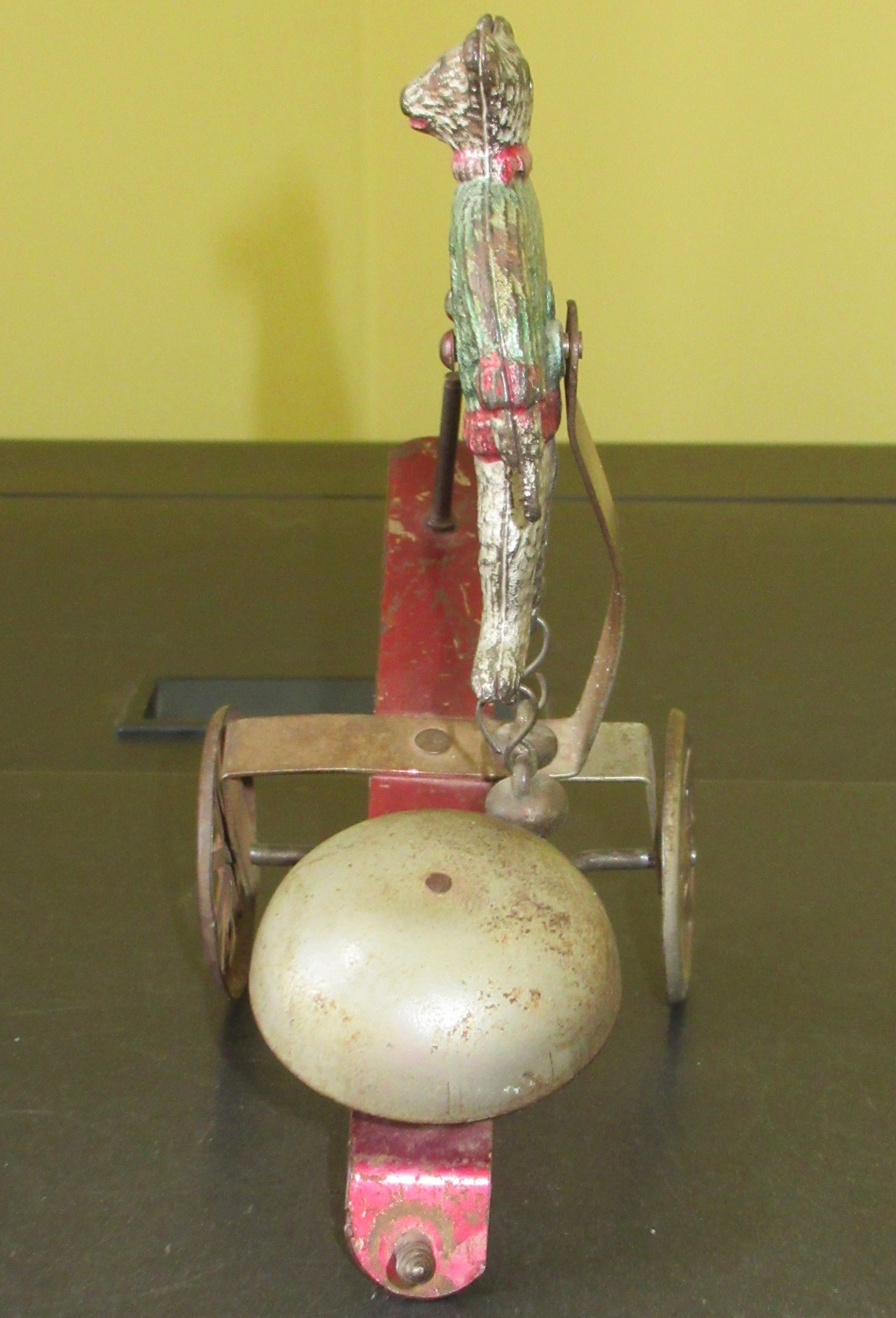 Antique Bear Bell Pull Toy: Watrous J E Stevens Factory (for Parts ...