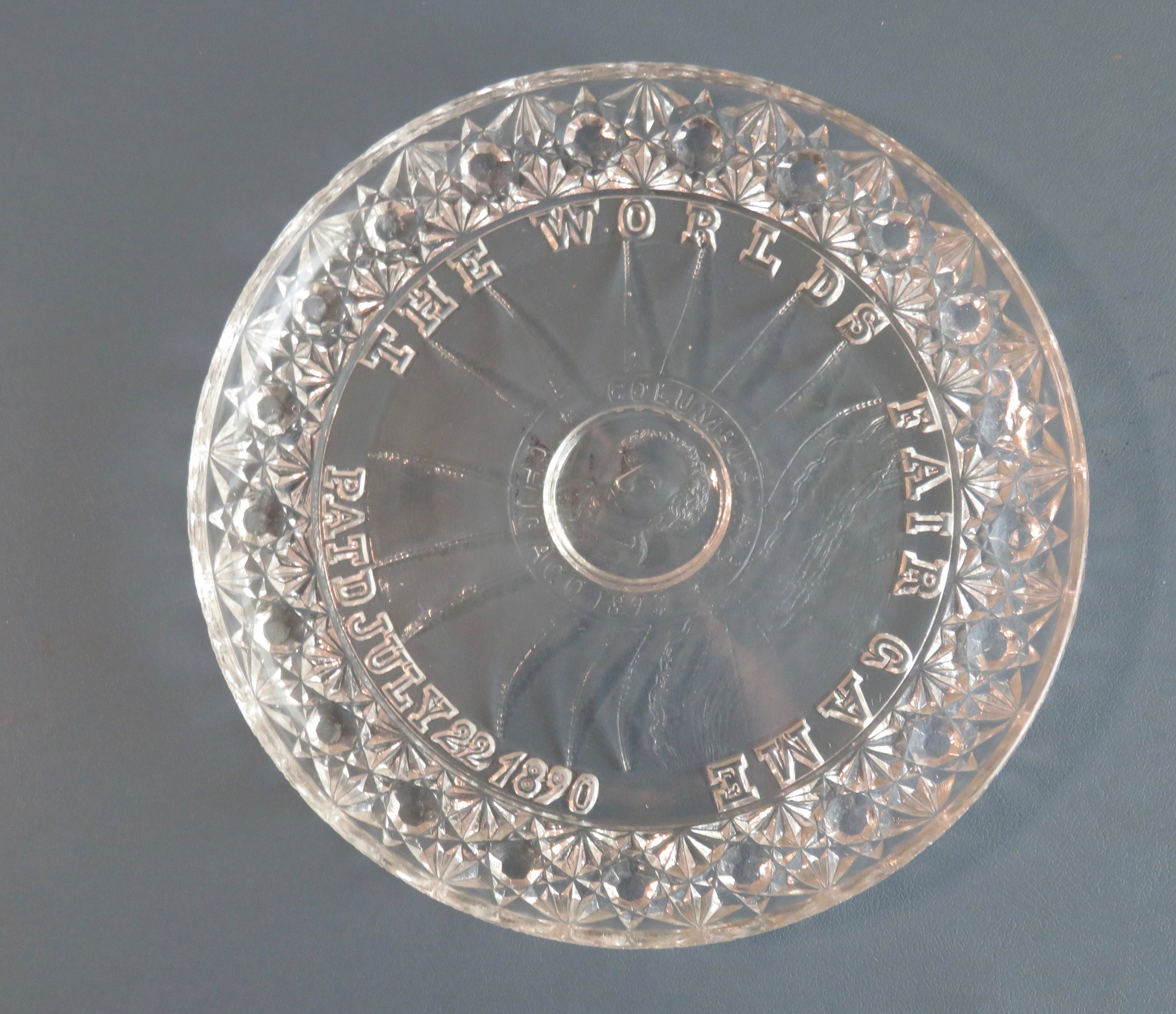 Rare 1893 EAPG Glass Dish The World's Fair Game Chicago - Etsy España