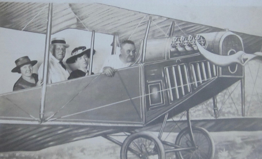 Awesome 1910's Carnival Airplane Souvenir RPPC Real Photo - Etsy