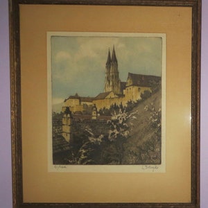 Ludwig Burgel (1901-1972) Germany, Original Mid Century Aqua Tint ...