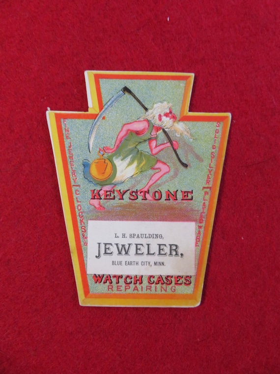 1880's Keystone Watch Case Company Victorian Trade Card - Etsy