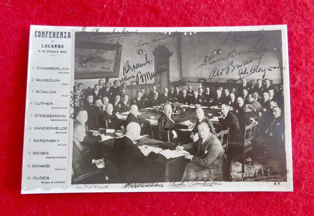 Vintage 1925 Locarno Treaty Post World War I Western European Allied ...