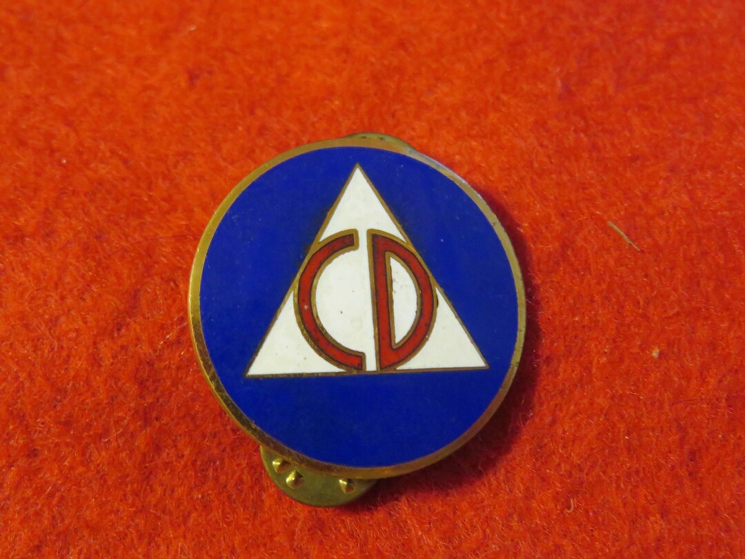 Vintage 1950's Civil Defense Enamel Brass Uniform Pin Cold War Era - Etsy
