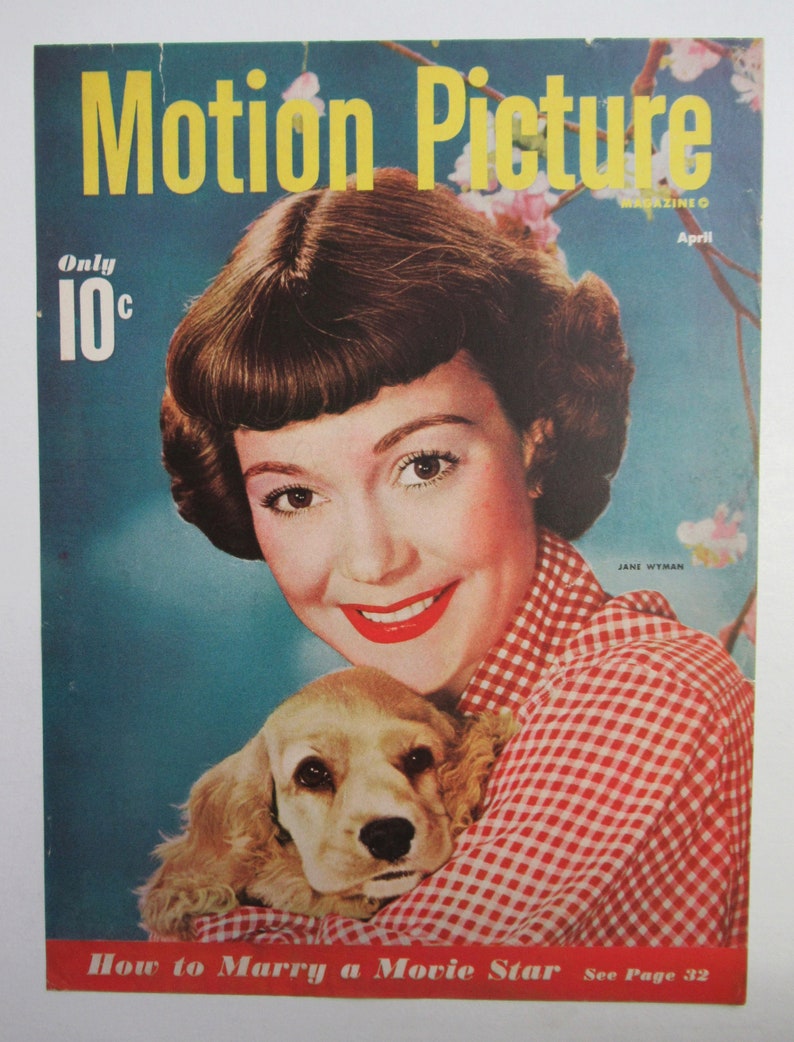 Original April 1949 Jane Wyman Motion Picture Magazine Cover - Etsy