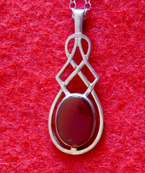 Mid Century 1970's Ortak Sterling Silver Necklace & P… - Gem