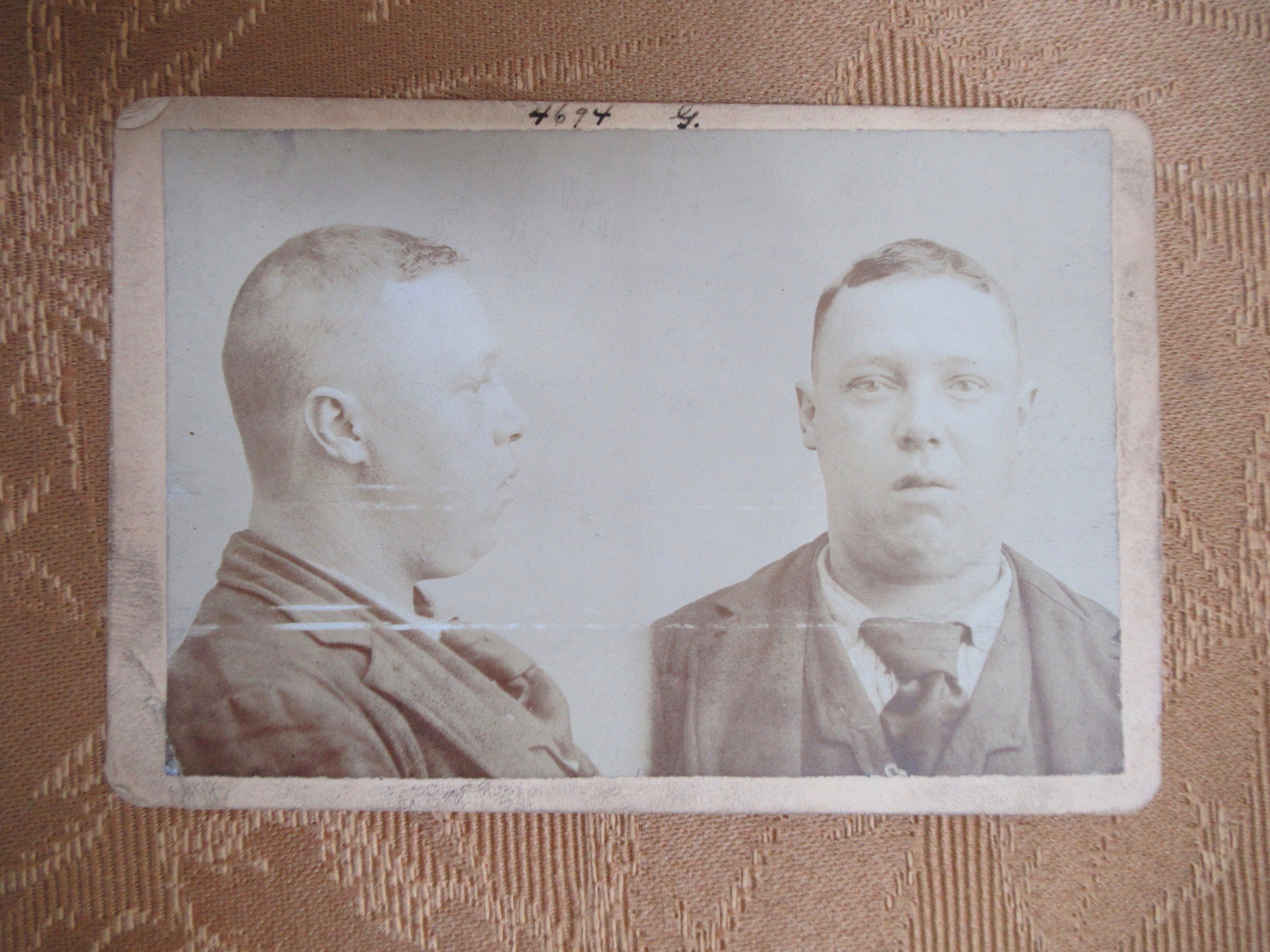 Original 1893 Chicago Police Mugshot/mug Shot Photo Edward - Etsy UK
