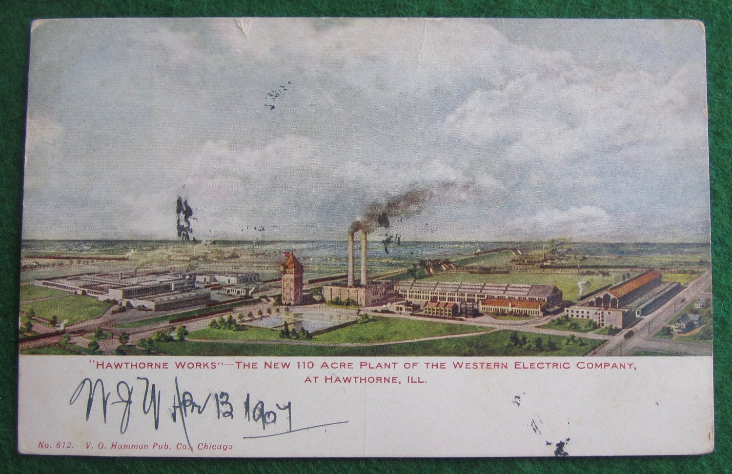 1907 Hawthorne Works Western Electric Chicago Plant Antique Postcard - Etsy