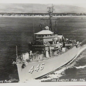 Korean War USS Fortify MSO - 446 Agile Class Minesweeper Battleship - Etsy