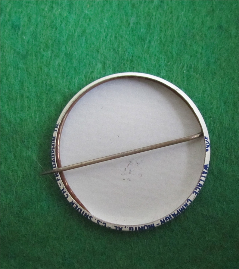 Vintage 1968 George Wallace Presidential Campaign Pin Back Button ...