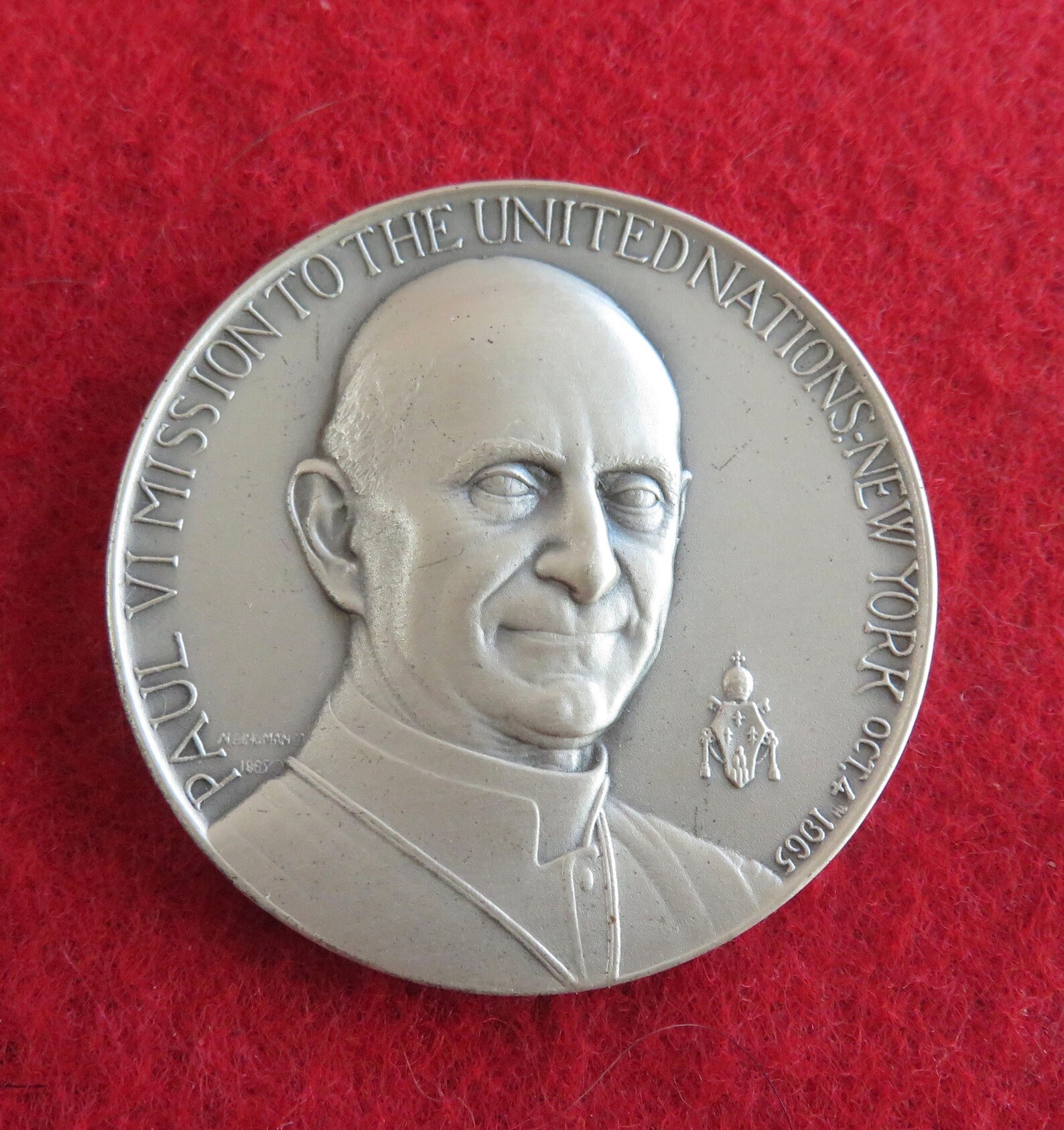 Original 1965 Pope Paul VI Peace Medallion .999 Pure Silver - Etsy
