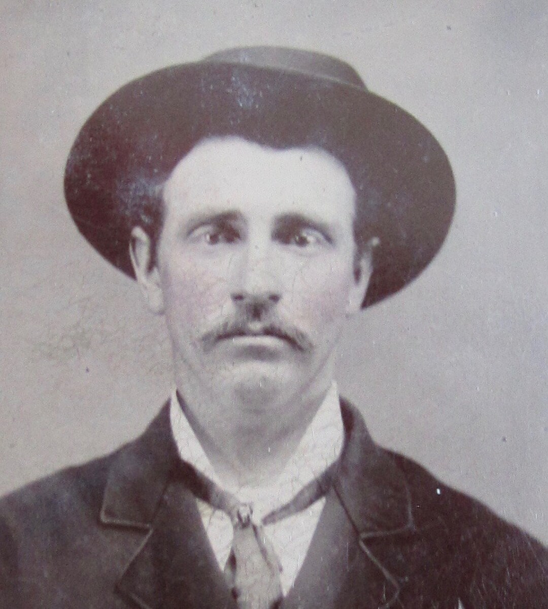 Original 1880's Young Mustache Man With Piercing Eyes Tintype ...