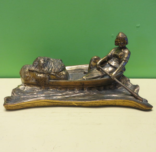 Brass Inkwell With Pen Rest - Etsy Denmark