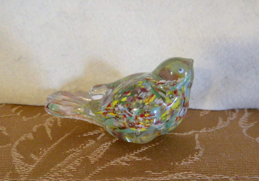 Handmade 1980's Art Glass Bird Paperweight - the Sampler Homer Indiana ...