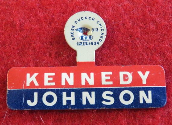 Original 1960 JFK John F Kennedy LBJ Lyndon Johnson P… - Gem