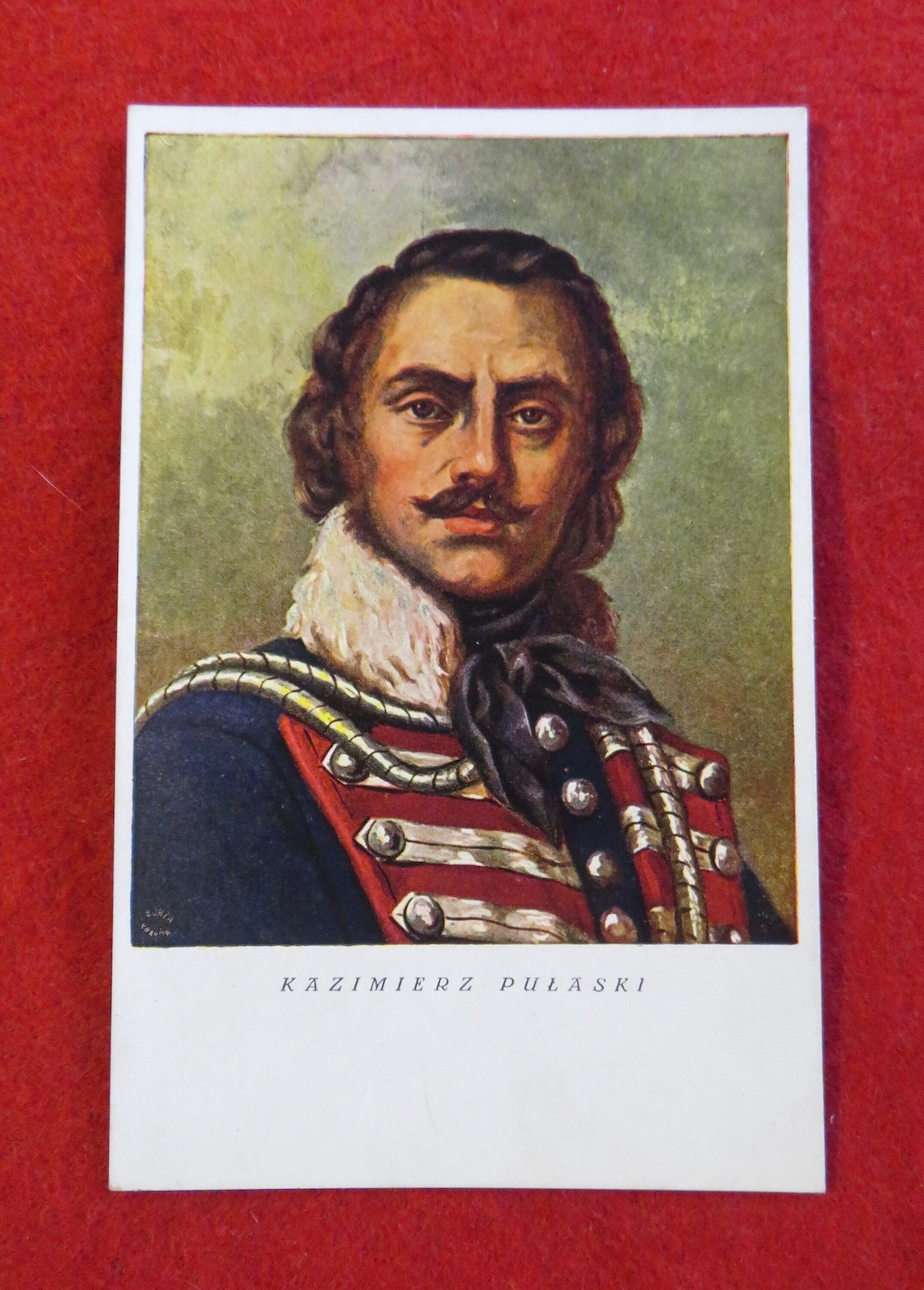 Vintage 1930's Kazimierz Pulaski Polish Hero of Revolution Postcard ...