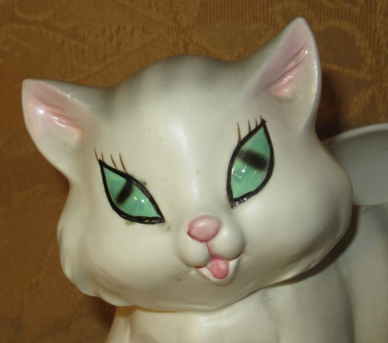 Mid Century 1950's Lefton Kitty Cat Feline Planter - Made in Japan - Etsy