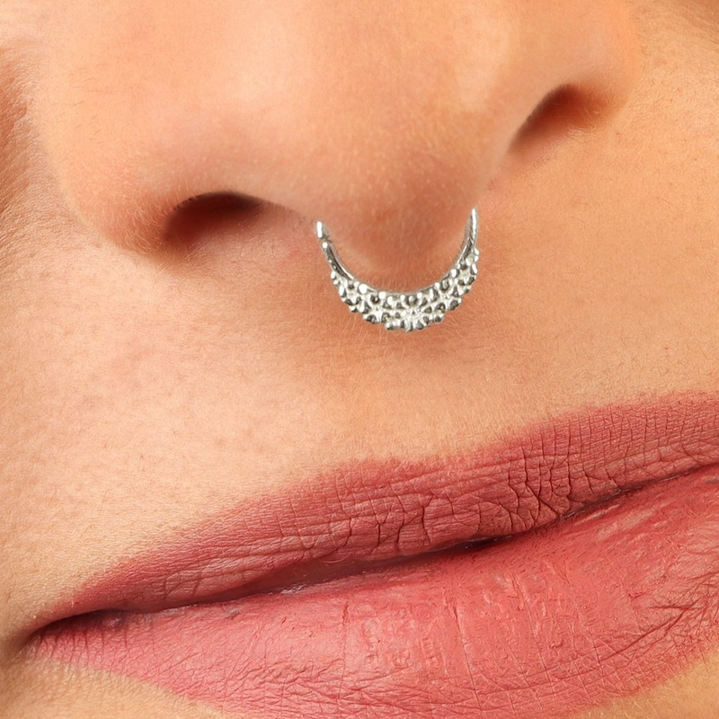 Silver Septum Ring - Etsy