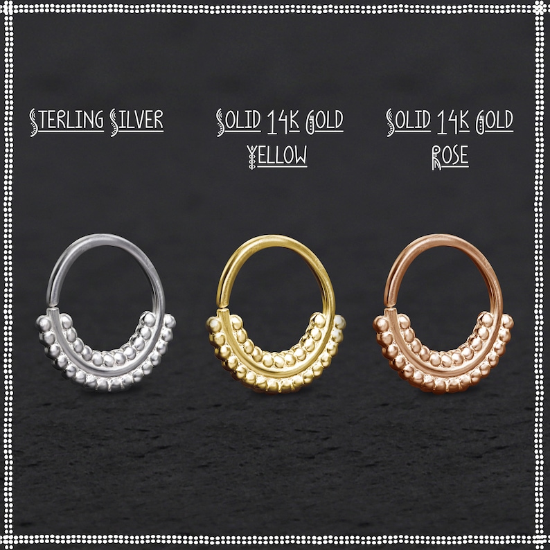 16g Septum Silver Septum Ring Septum Jewelry Nose Ring - Etsy