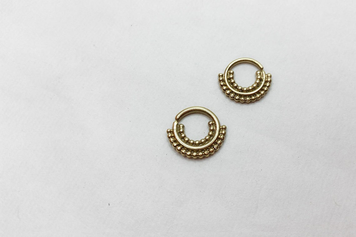Solid 14k Gold Septum Jewelry Gold Septum Ring Nose Ring | Etsy