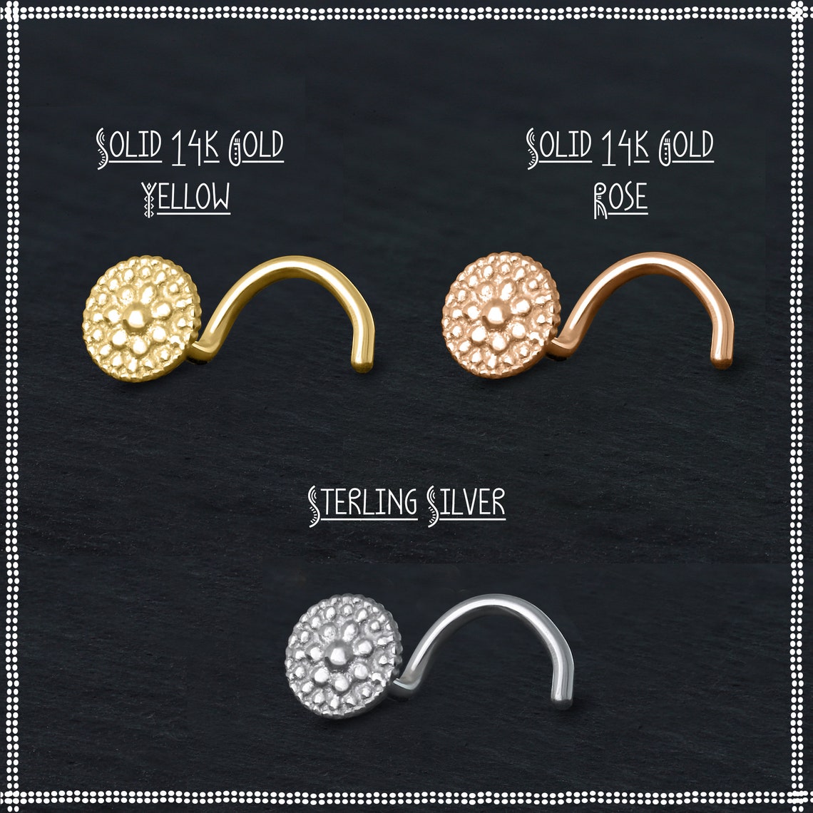 Nose Stud Nose Pin Nose Screw Nose Studs Nose Stud 18g - Etsy