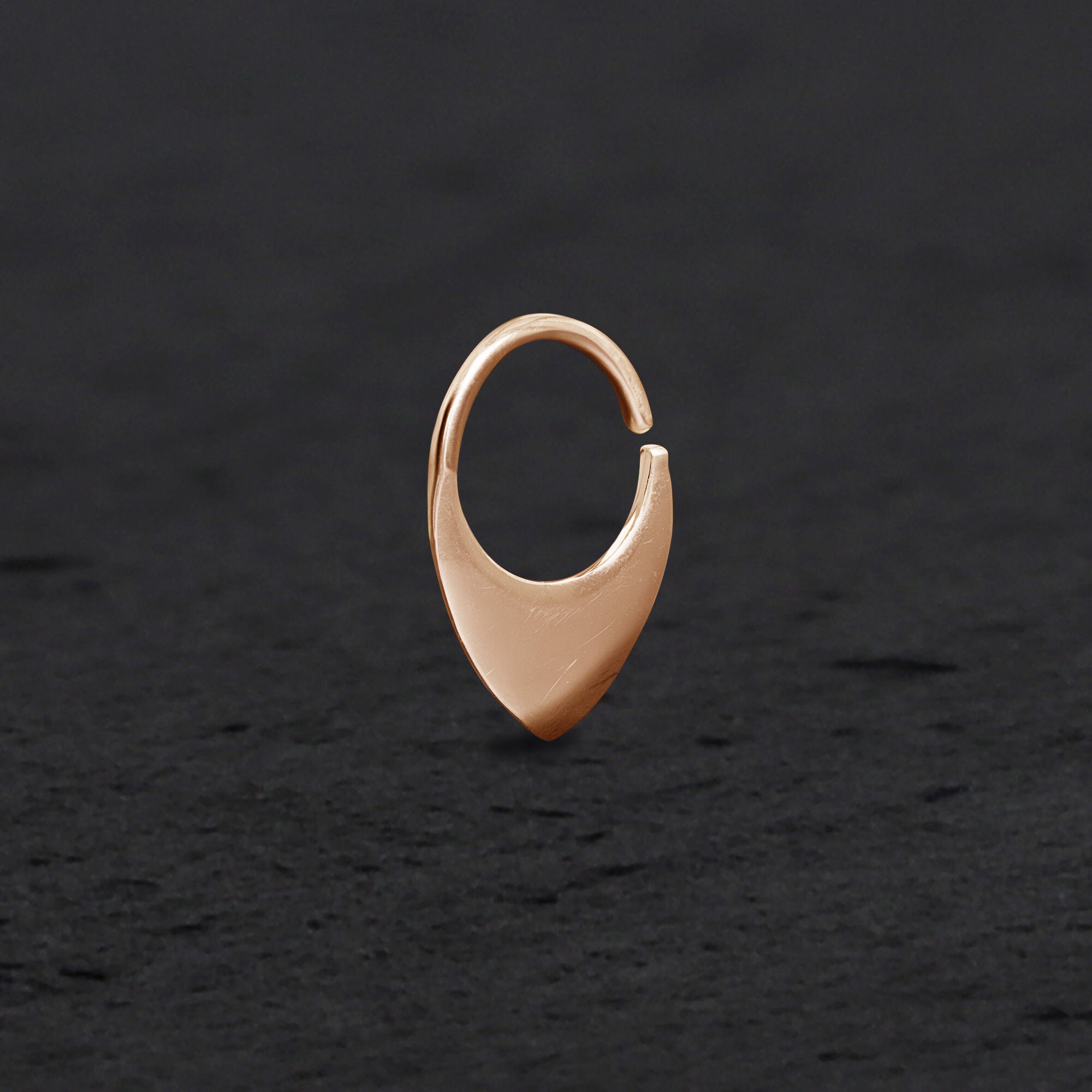 Rose Gold Septum Ring 14k Septum Triangle Septum Jewelry | Etsy