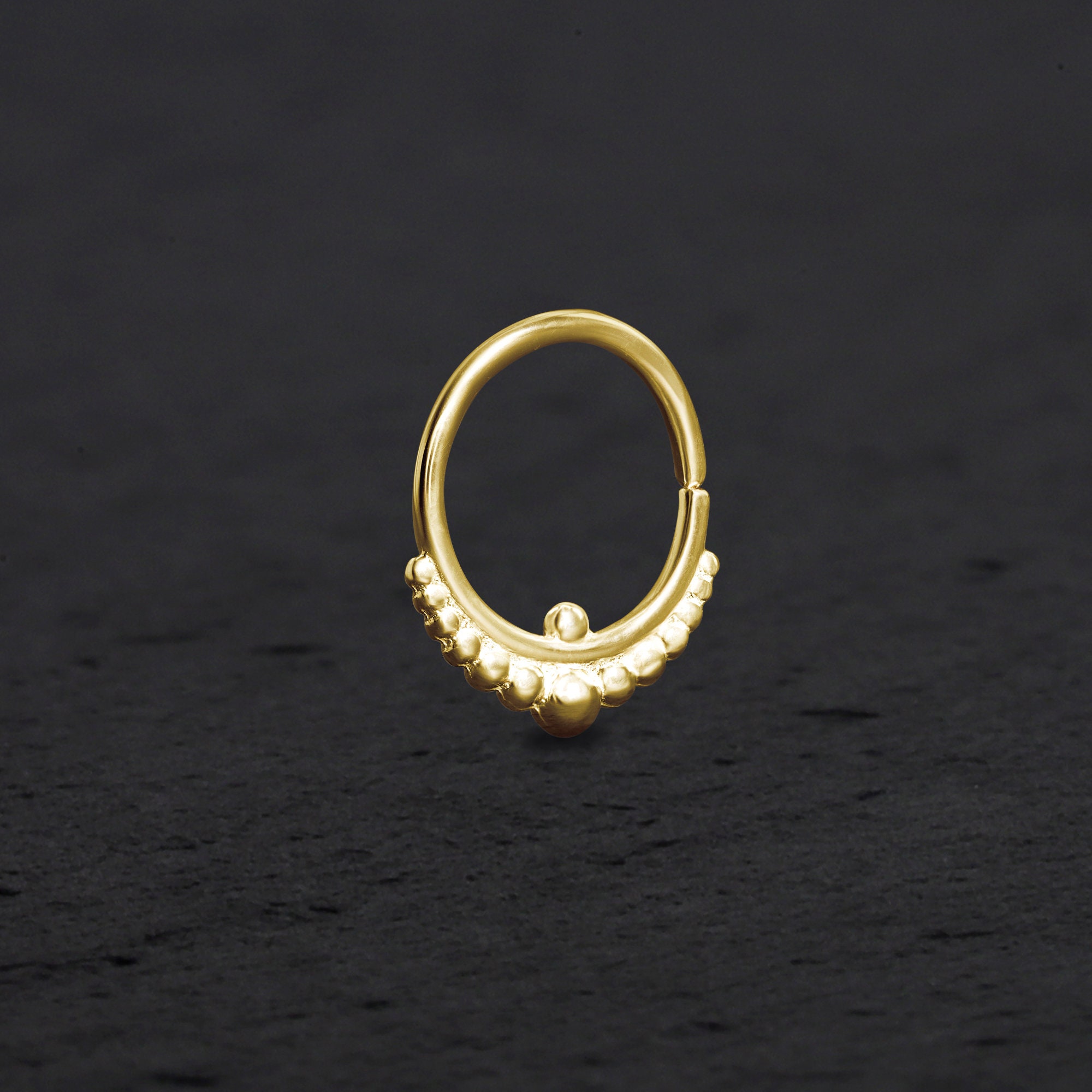 Gold Nose Hoop Solid Gold Nose Ring Rose Gold Nose Hoop | Etsy