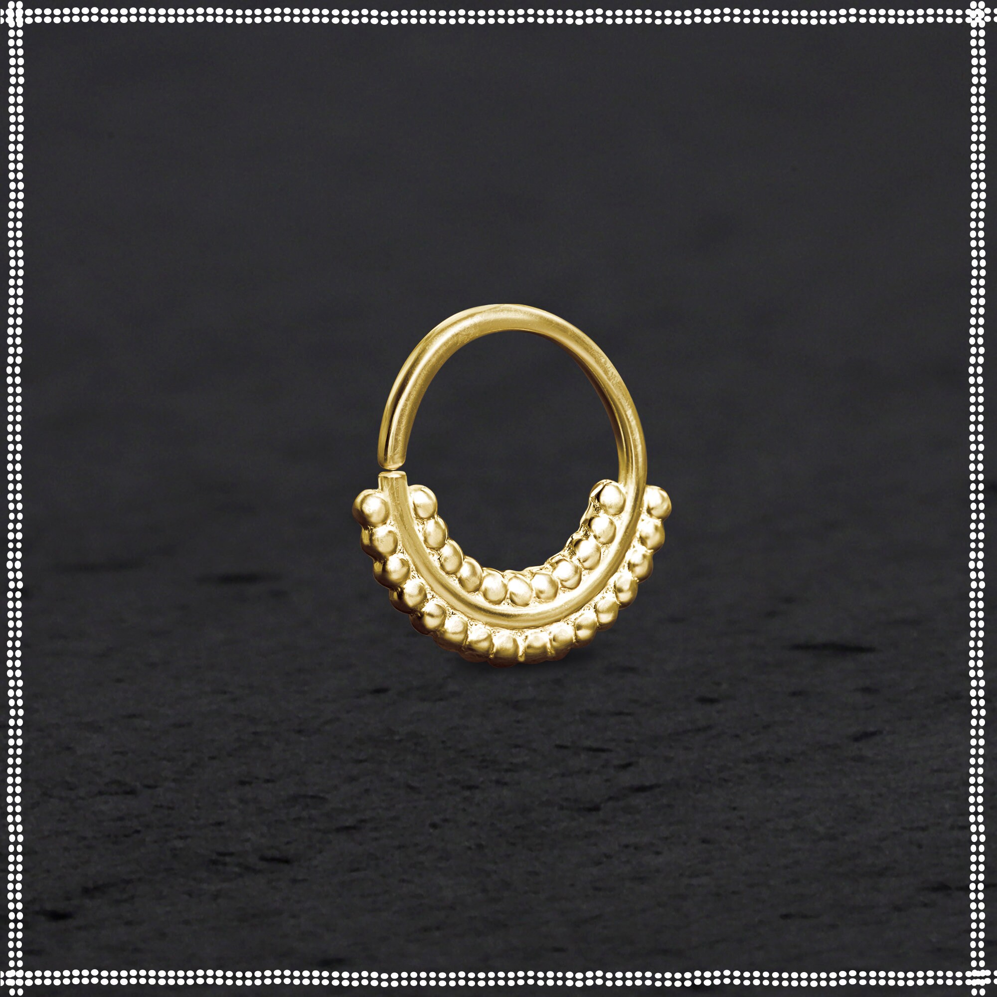 Gold Septum Ring 14k Septum Septum Jewelry Tribal Septum | Etsy