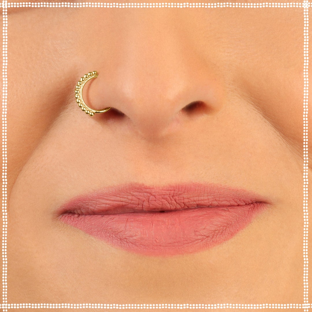 Nose Ring Indian | Nose Ring Hoop Gold | 14k Nose Ring | Gold Nose Ring ...