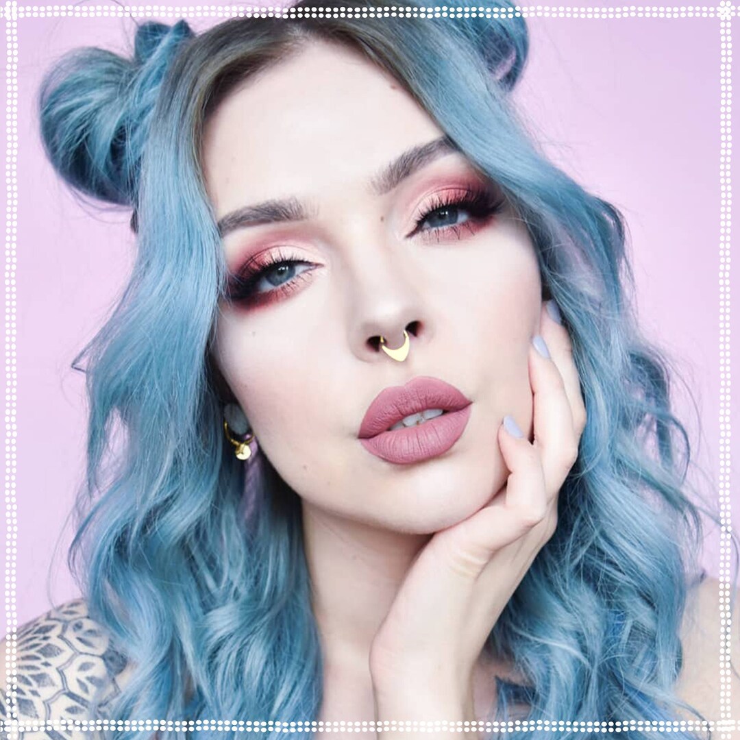 Triangle Septum Ring Dainty Gold Nose Piercing - Etsy