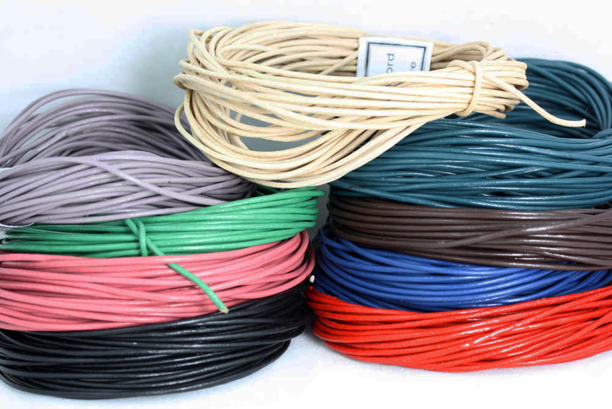 Genuine LEATHER Cord. Rounded and polished. Loose lengths | Etsy