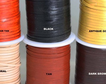 Flat Leather Cord | Etsy