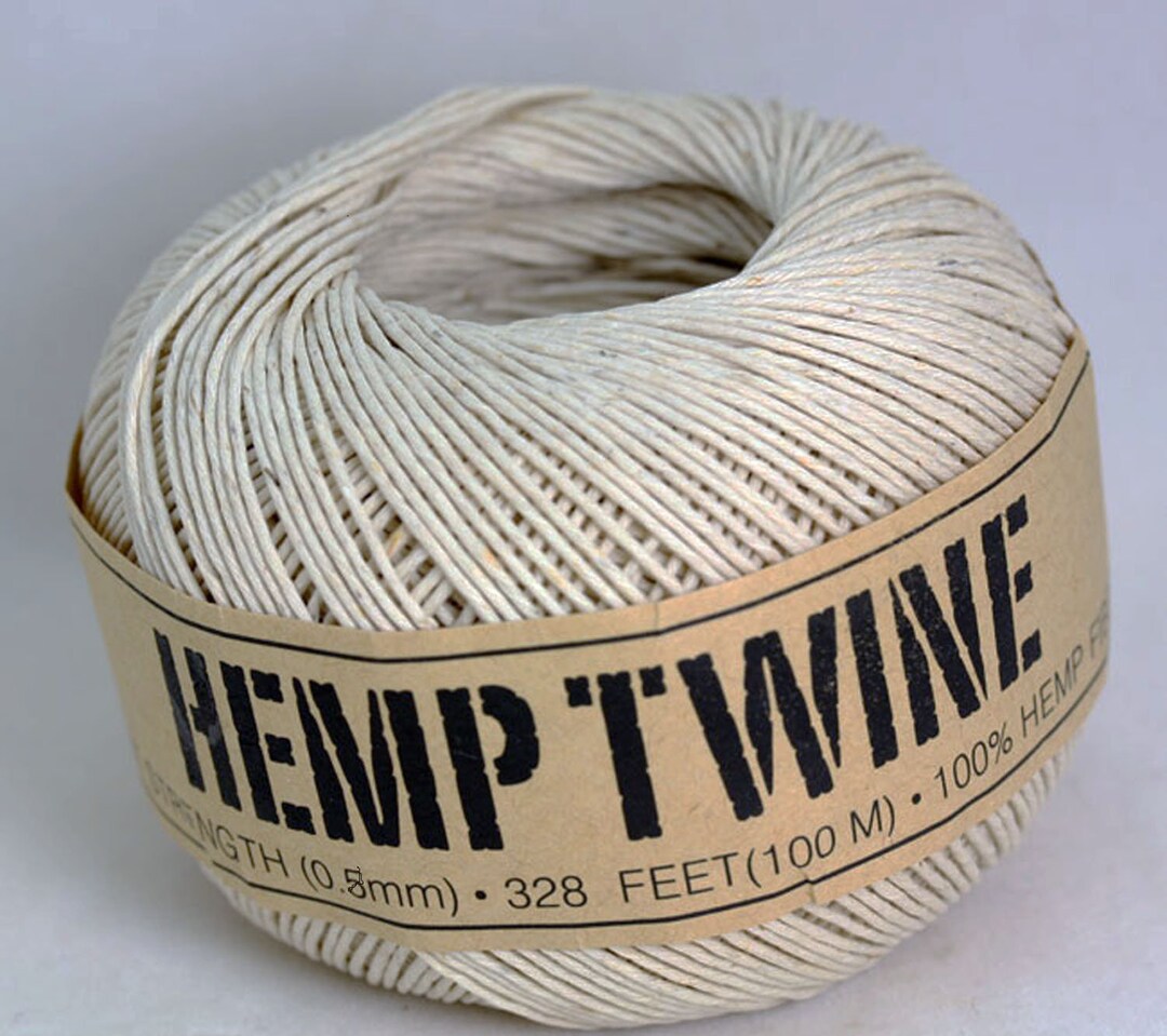 Natural Hemp Twine, Fine Beading Twine Cord . (328ft) 100 Metre X ...