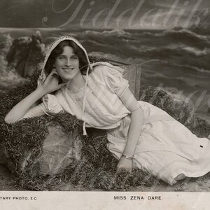Zena Dare, Edwardian English Actress, Singer Antique Vintage Postcard Posted Rotary Series ...