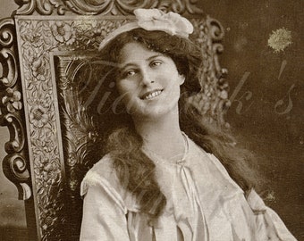 Zena Dare Edwardian Actress Singer Antique Vintage | Etsy