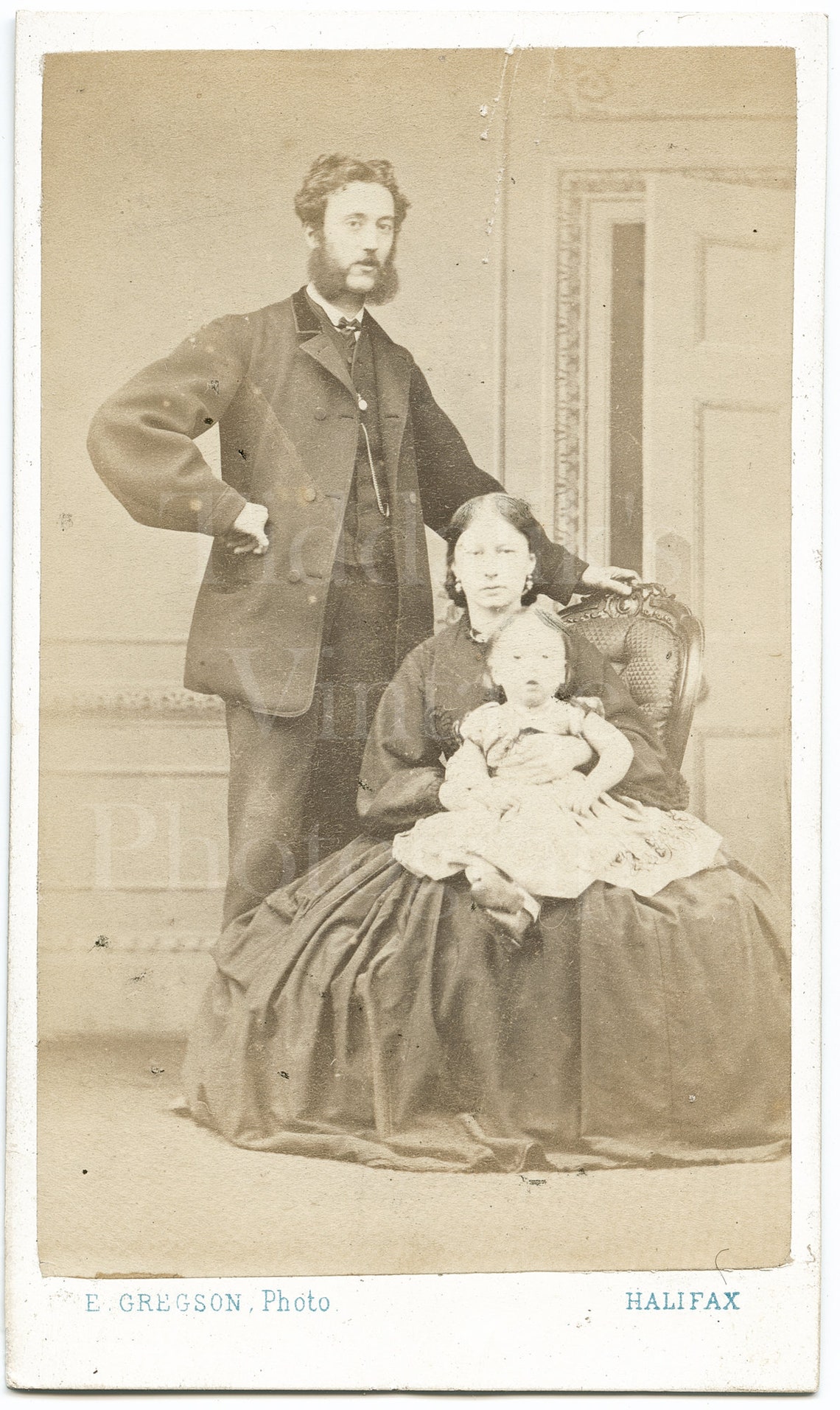 Victorian Young Couple & Baby Family Portrait CDV Photo E - Etsy