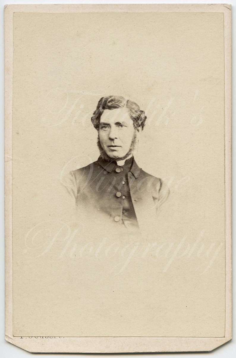 Victorian Religious Man Vicar Clergy Identified Reverend - Etsy
