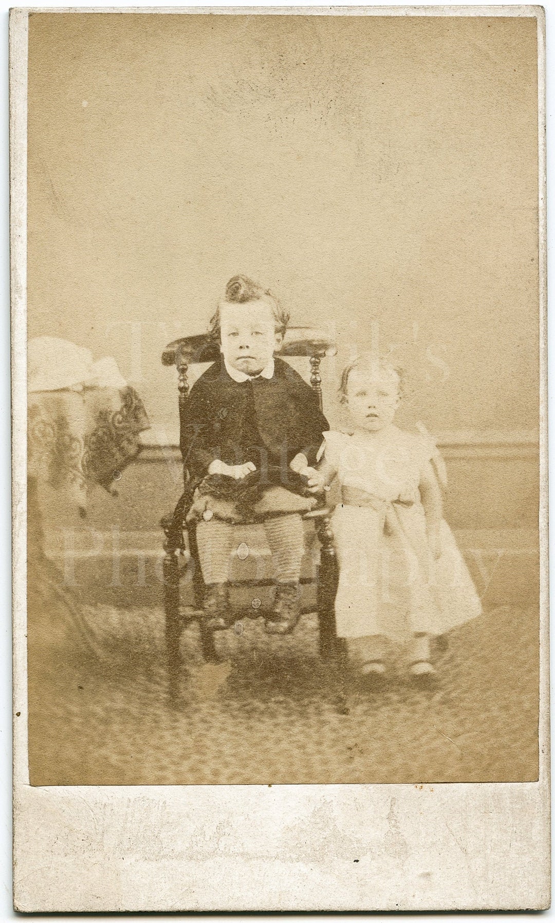Victorian Little Boy & Girl, Family Portrait ~ CDV Photo ~ 1870s ...