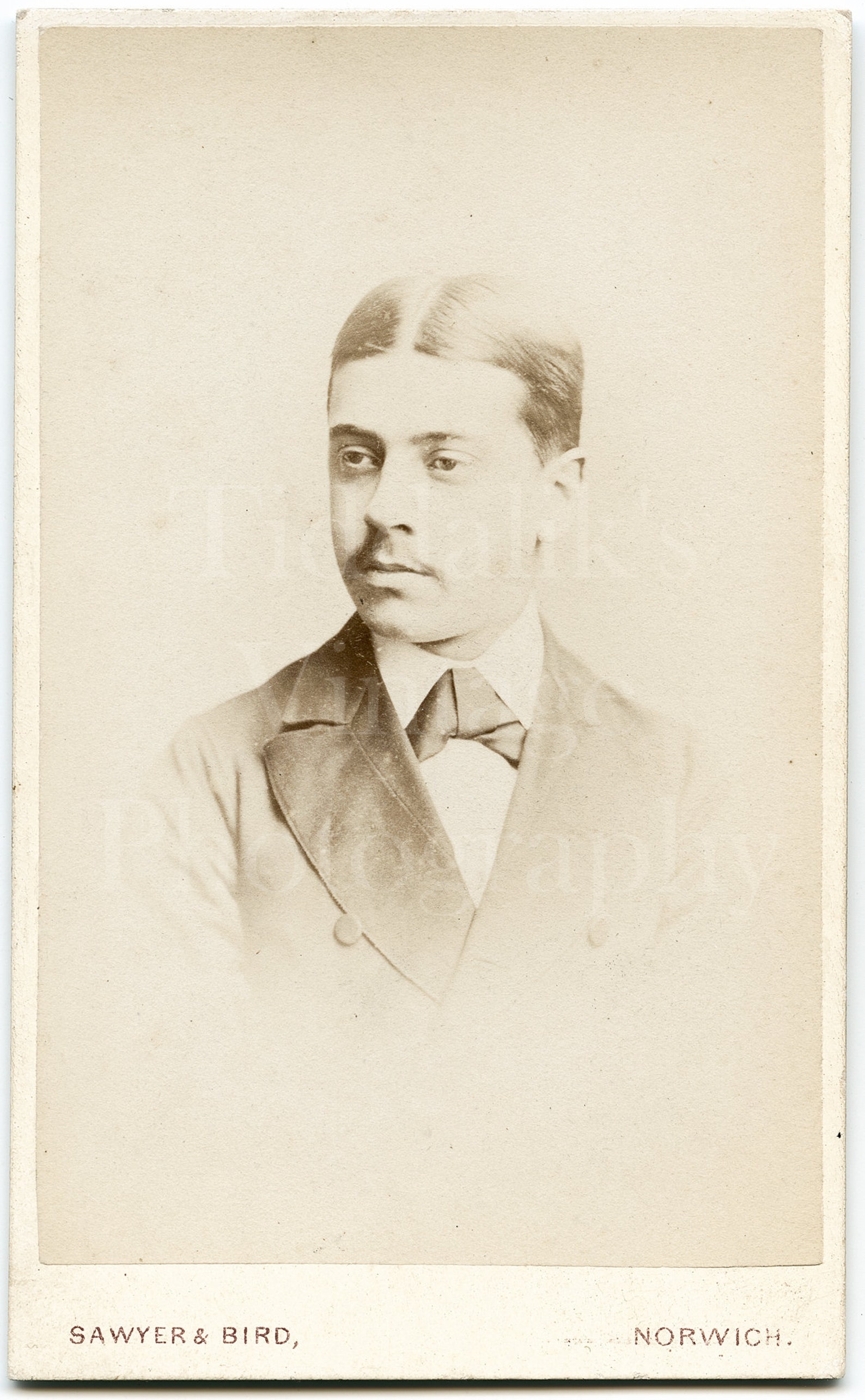 Victorian Young Man Vignette Portrait CDV Photo Sawyer & - Etsy