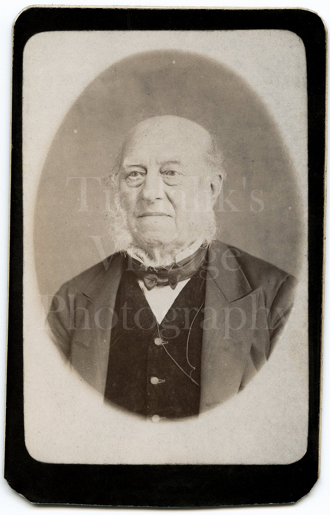 Victorian Elderly Man, Oval Masked Portrait ~ CDV Photo ~ 1880s Antique ...