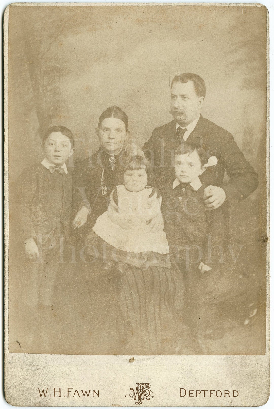 Victorian Family Group Portrait ~ Cabinet Card Photo ~ W H Fawn of ...