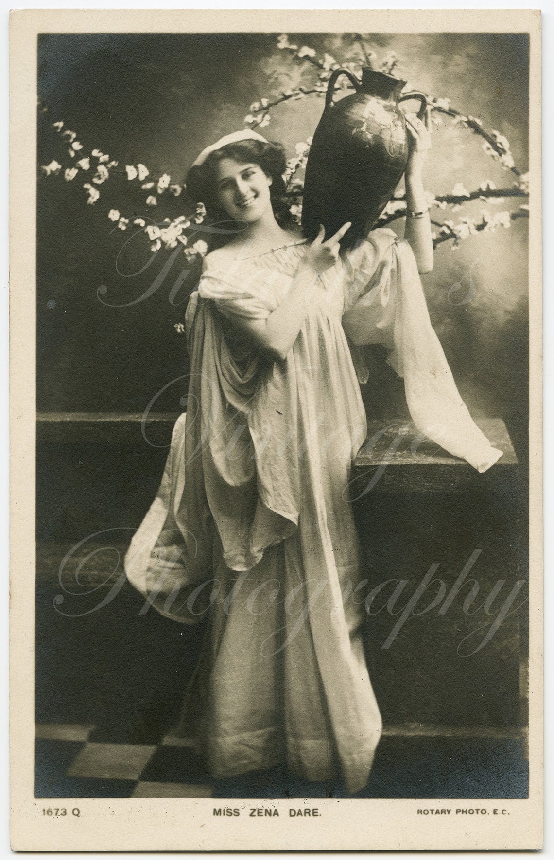 Zena Dare Edwardian Actress Singer Antique Postcard - Etsy