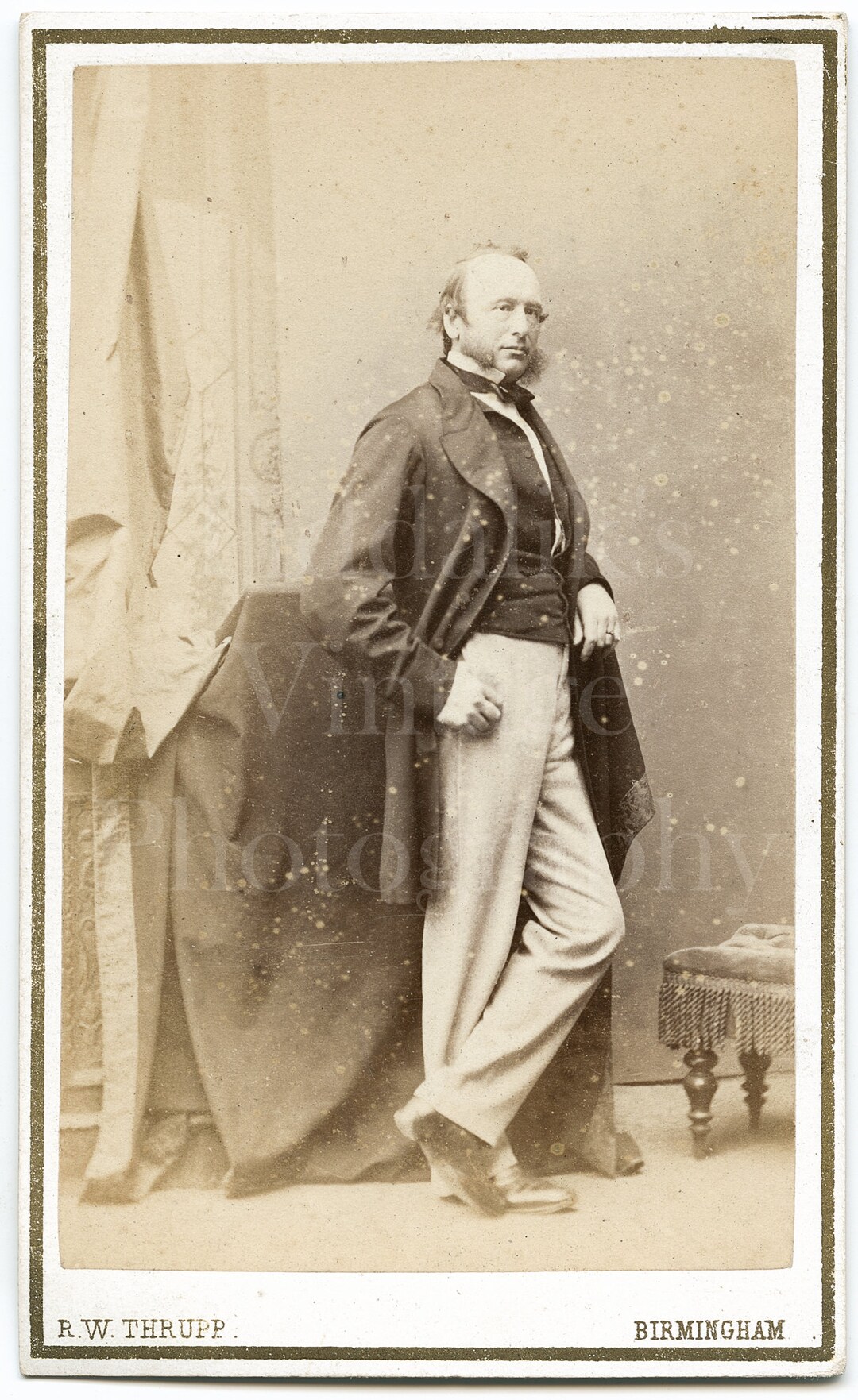 Victorian Man, Mutton Chops, Standing Portrait ~ CDV Photo ~ Robert W ...