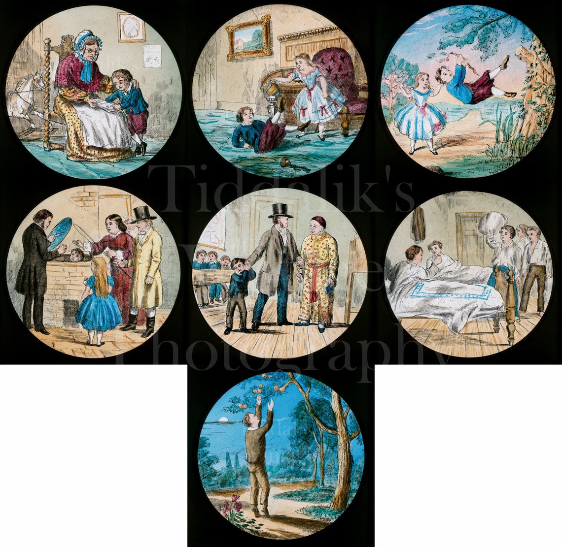 Set of 7 Antique Magic Lantern Glass Slides Jack Holiday - Etsy